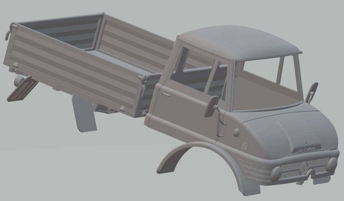 STL-Datei Mercedes Unimog 406 Printable Truck 🚗 ・3D-Drucker-Vorlage zum herunterladen・Cults